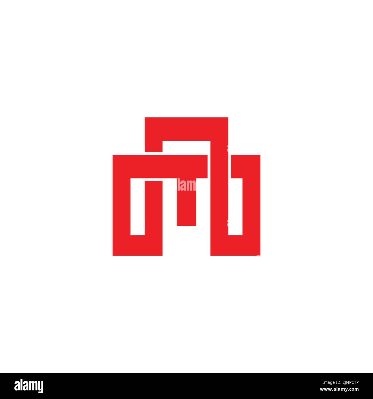 letter nm simple linked infinity geometric logo vector Stock Vector ...