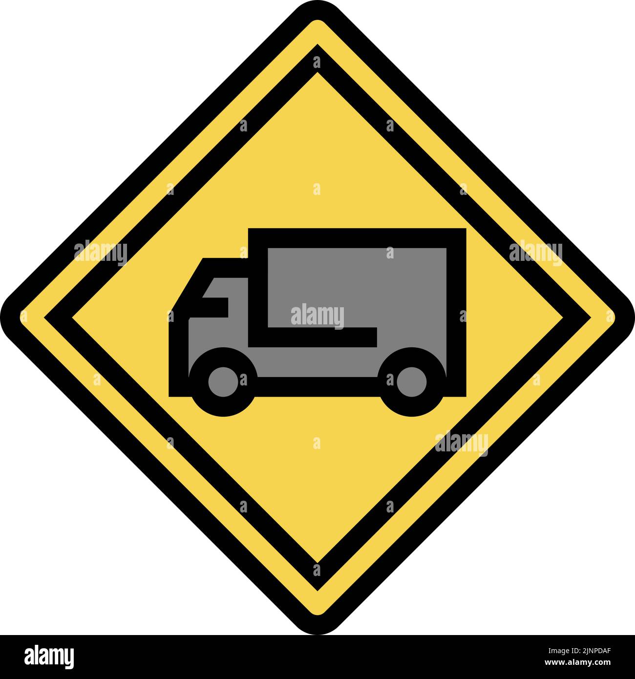 truck road sign color icon vector illustration Stock Vector Image & Art ...