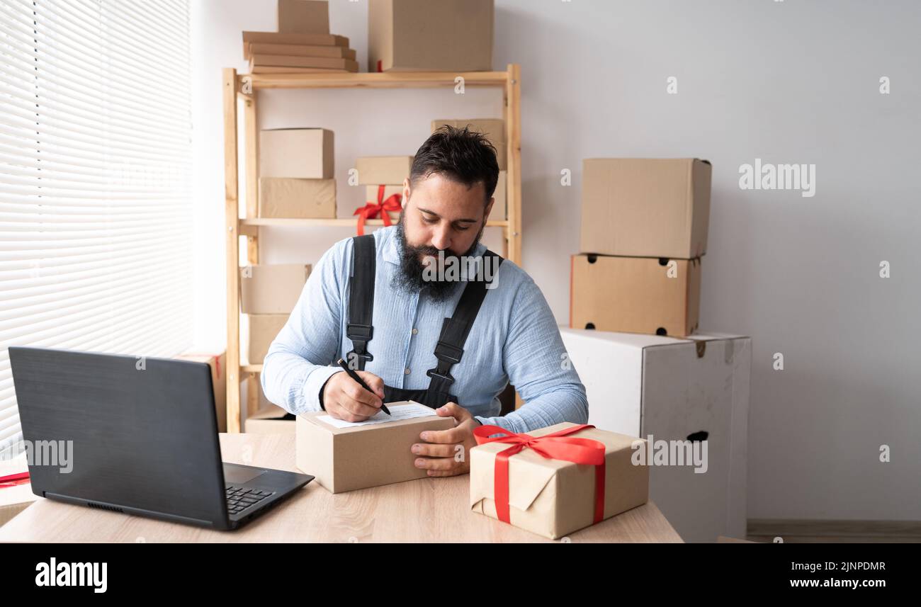 Start-up small business SME owner Indian man entrepreneurs, write the ...