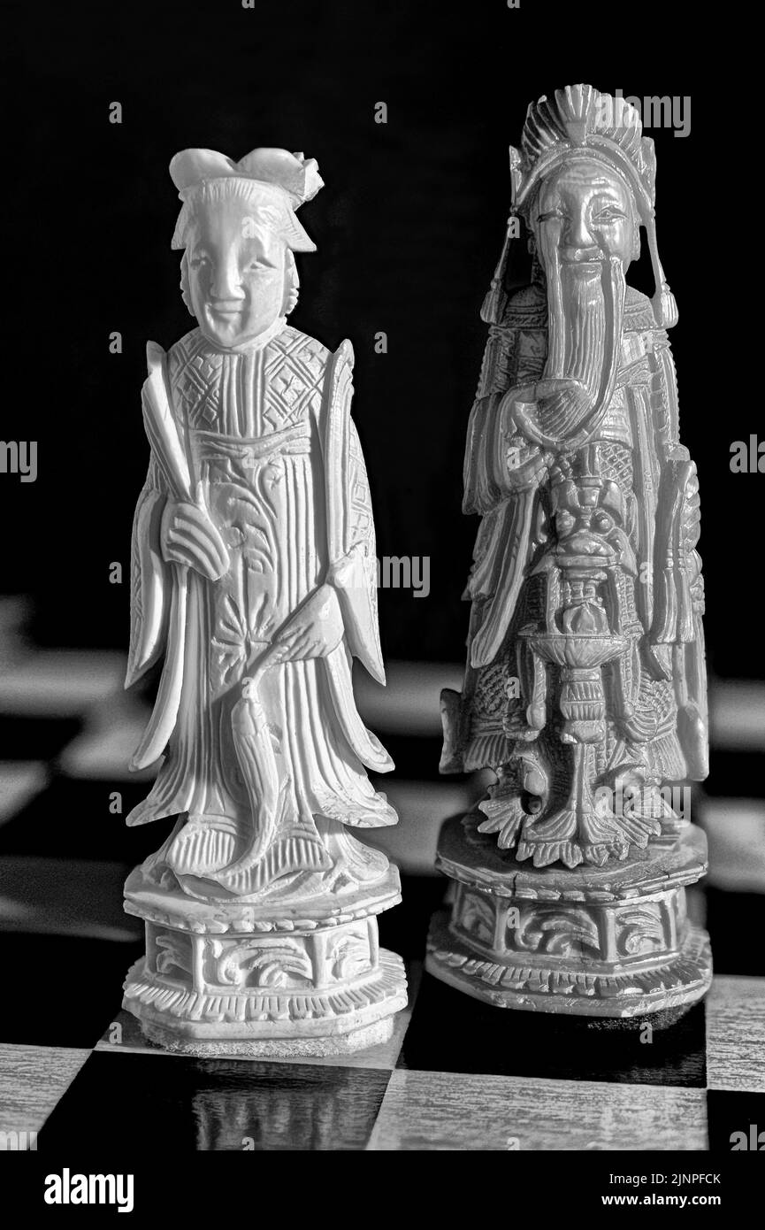 Chessmen picture Black and White Stock Photos & Images - Alamy