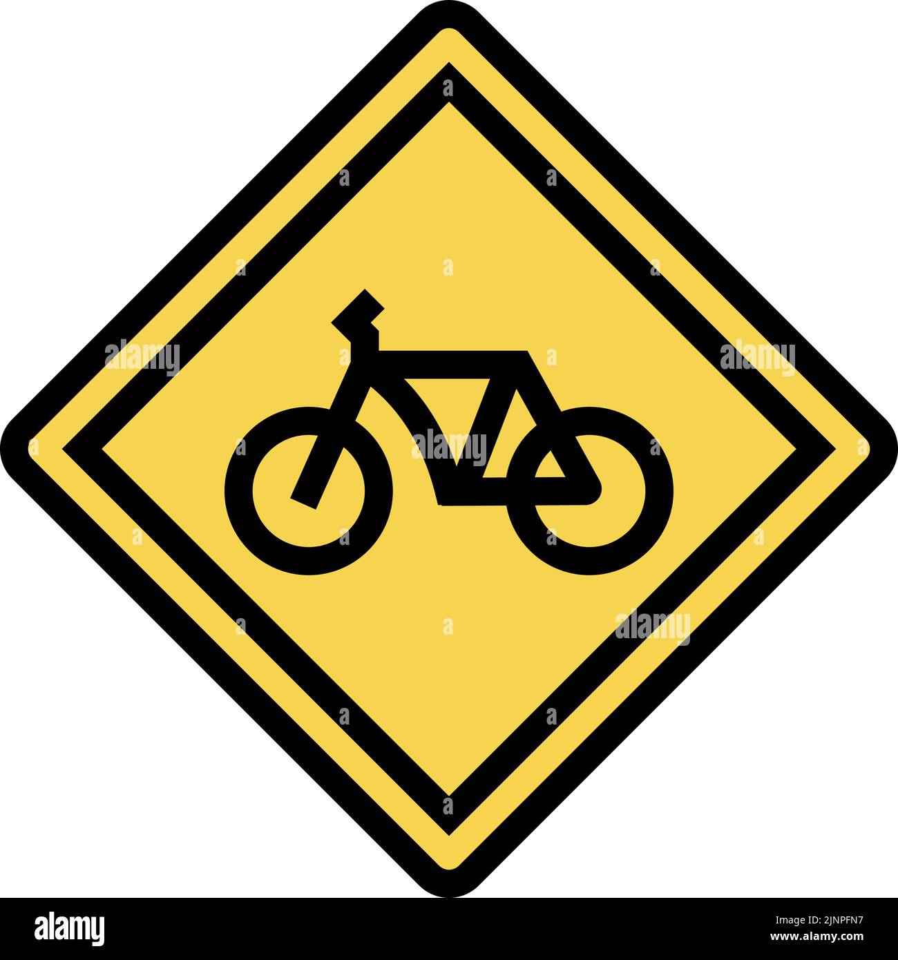 bike road sign color icon vector illustration Stock Vector Image & Art ...