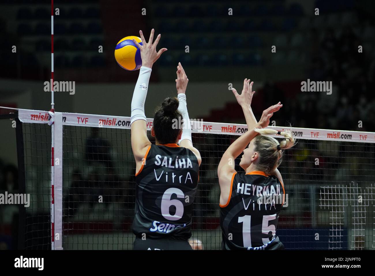 ISTANBUL, TURKEY - APRIL 30, 2022: Saliha Sahin and Laura Heyrman in ...