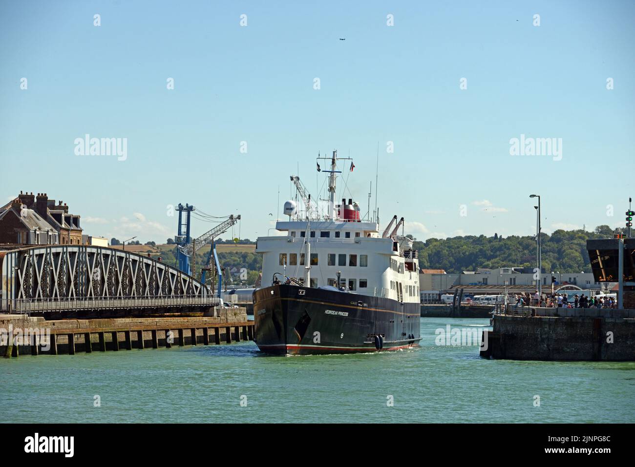HEBRIDEAN PRINCESS passing through The Colbert bridge, known as "the ...