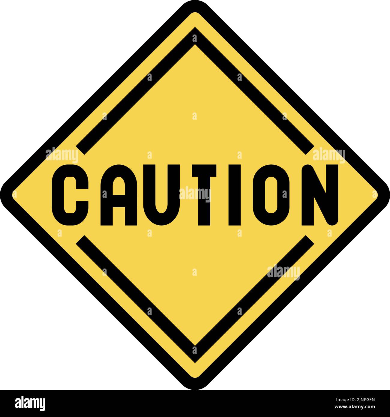 caution road sign color icon vector illustration Stock Vector Image ...