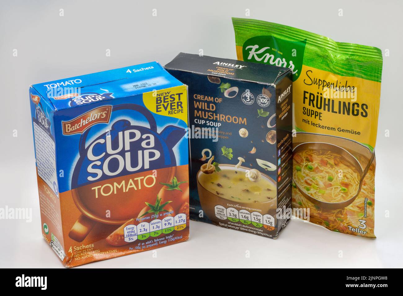 Kyiv, Ukraine - June 02, 2021: Studio shoot of Knorr, Ainsley Harriott ...