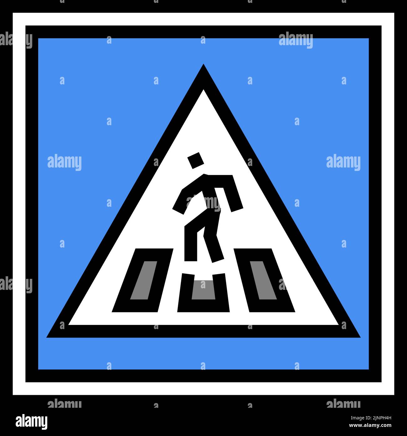 pedestrian road sign color icon vector illustration Stock Vector Image ...
