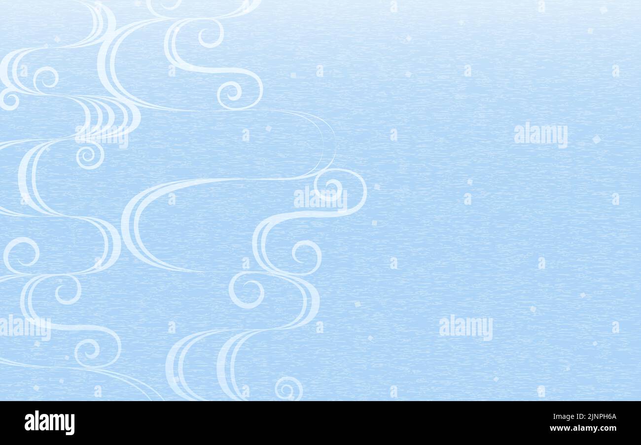 Japanese background, blue background with Japanese flowing water ...