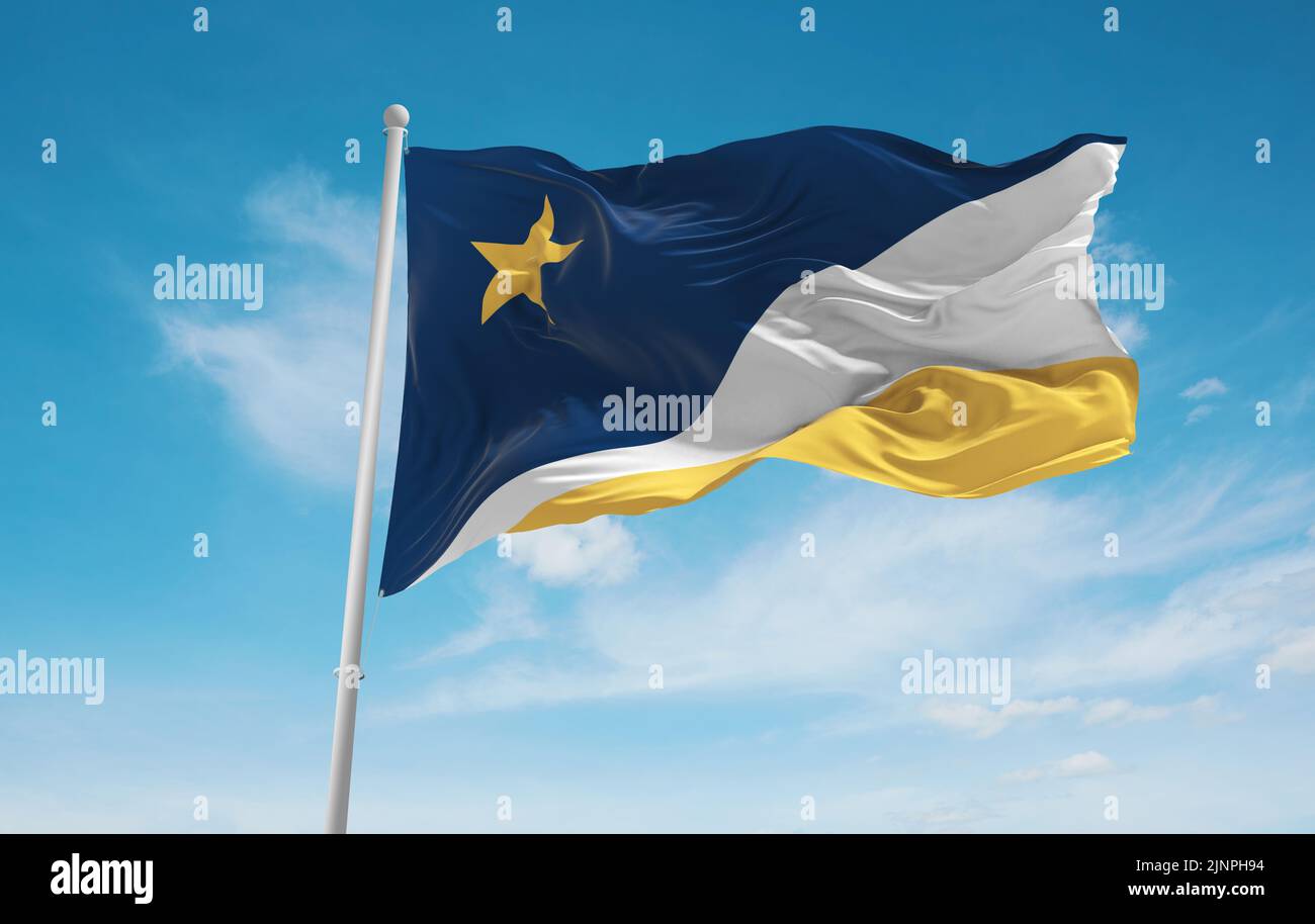 official flag of Yorba Linda, California untied states of America at ...