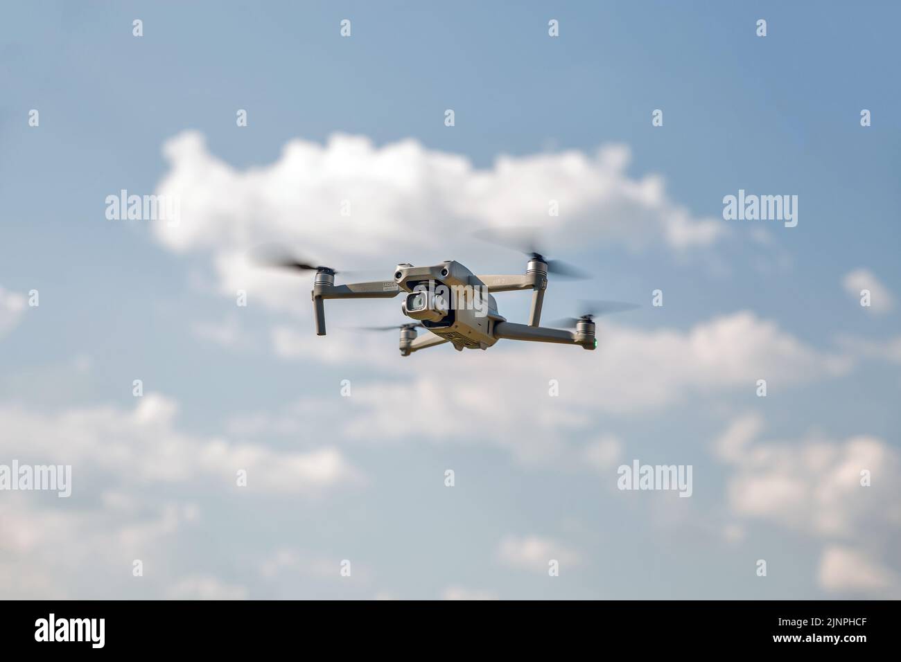Flying drone copy space logo hi-res stock photography and images - Alamy