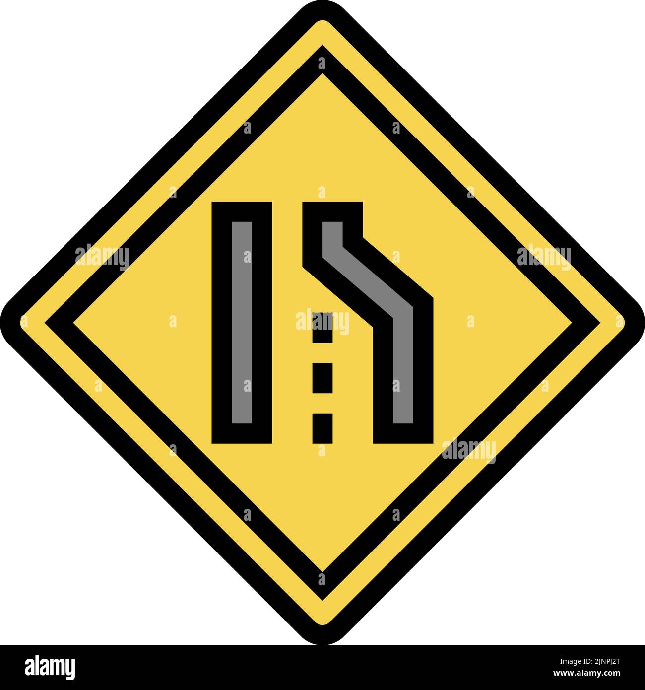 lane road sign color icon vector illustration Stock Vector Image & Art ...