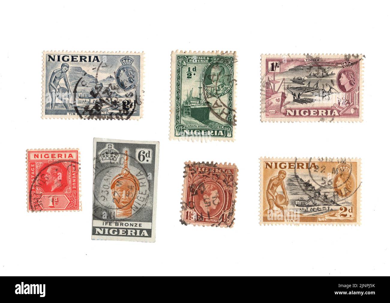 Old nigeria postage stamp hi-res stock photography and images - Alamy