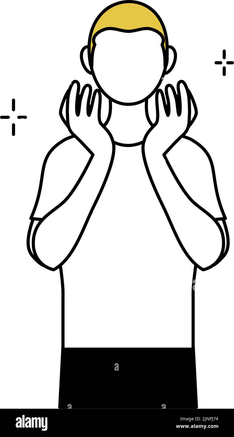 AGA Men with male pattern baldness, hair and skin care Stock Vector ...