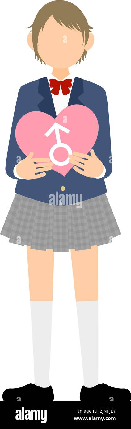 Middle and high school girls who have a heart that indicates the gender ...