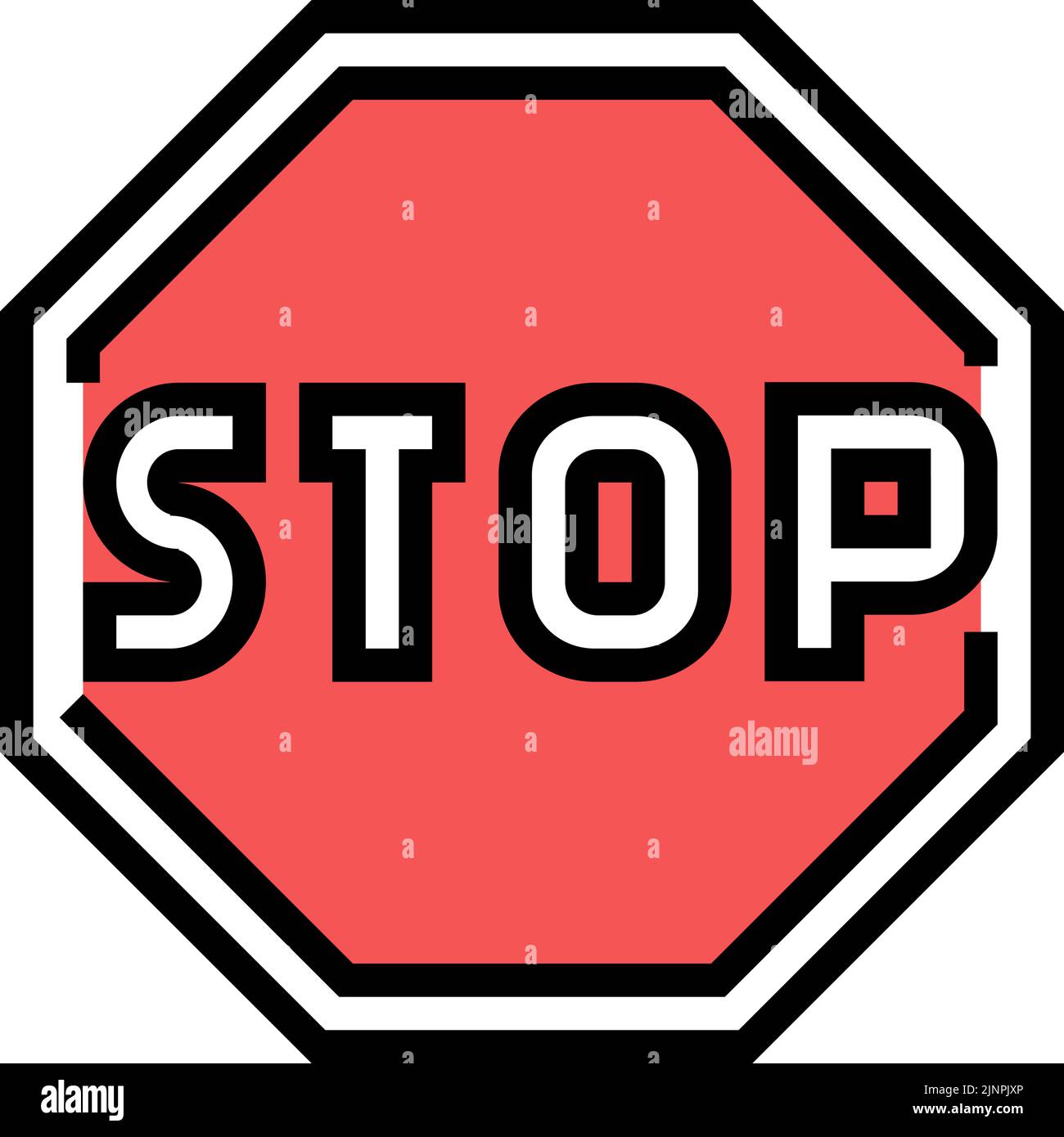 stop road sign color icon vector illustration Stock Vector Image & Art ...