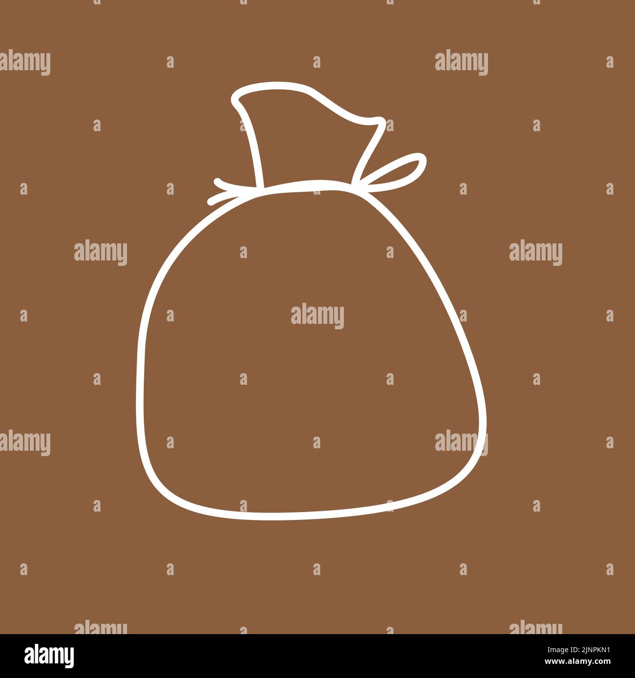 Tied sack icon or symbol with line style Stock Vector Image & Art - Alamy