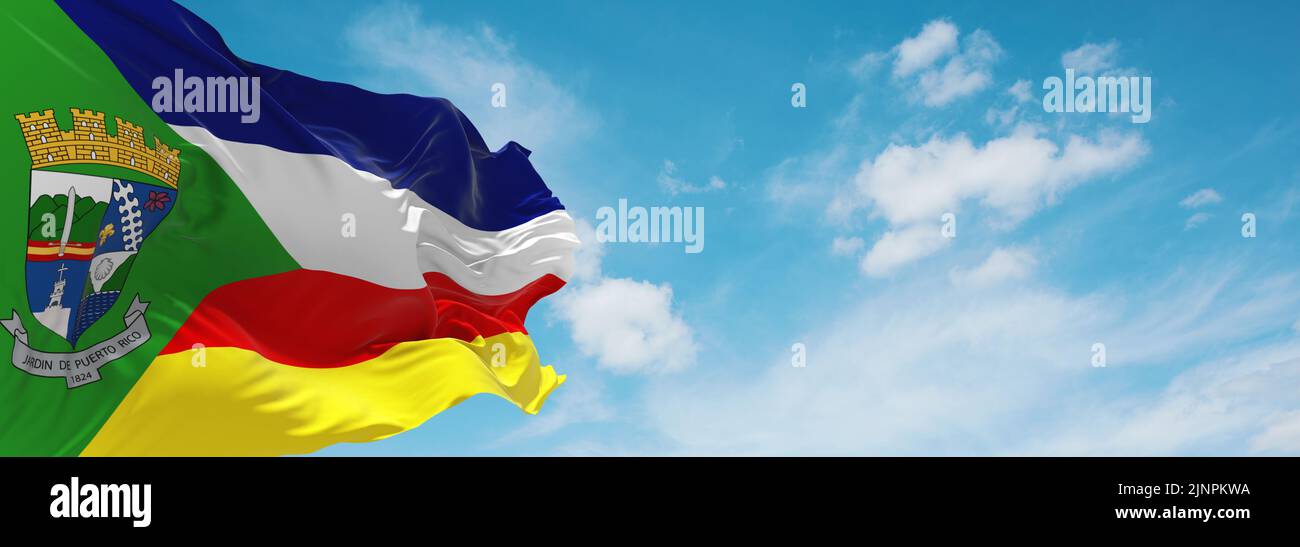 official flag of Aibonito, Puerto Rico untied states of America at ...