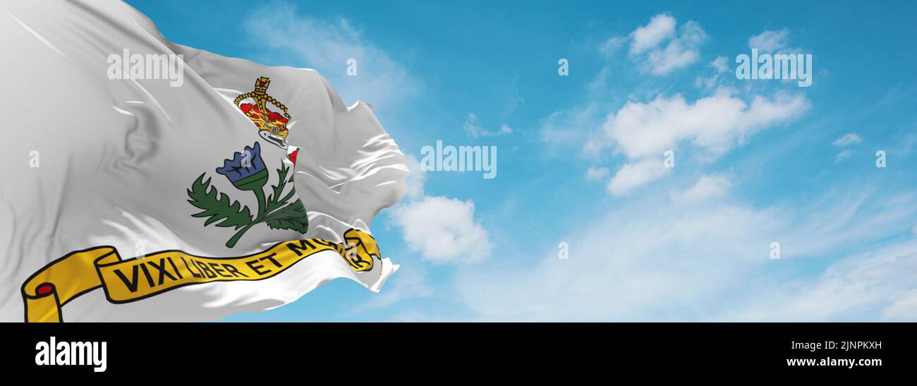 official flag of Annapolis, Maryland untied states of America at cloudy ...