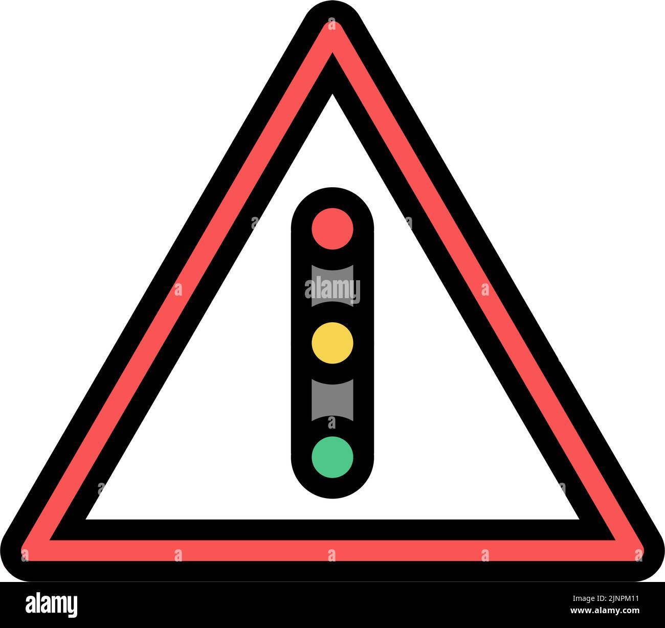 traffic signal road sign color icon vector illustration Stock Vector ...