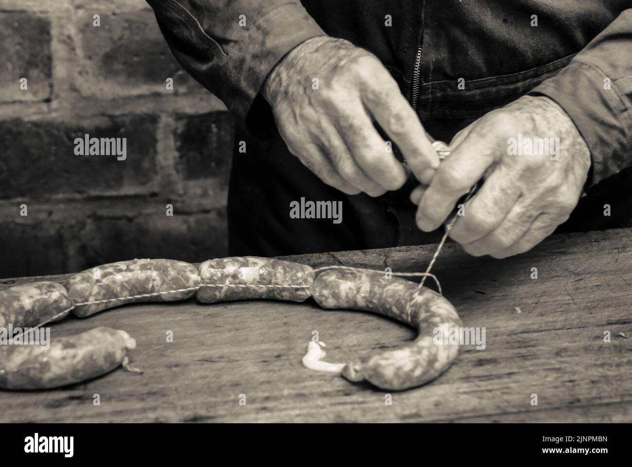 Traditional butchery.Homemade sausages .Argentine Stock Photo - Alamy