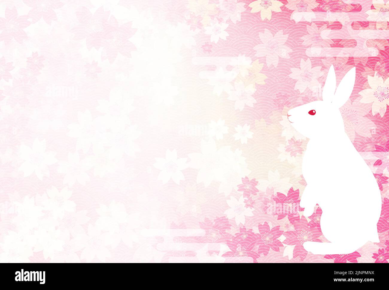 Japanese New Year greeting card for the year of the rabbit 2023 ...