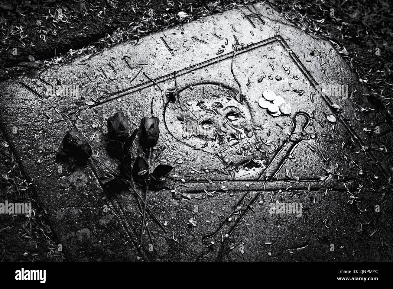 Pirate's Grave in Gulval, Cornwall. Legend tells that John Thomas was a ...