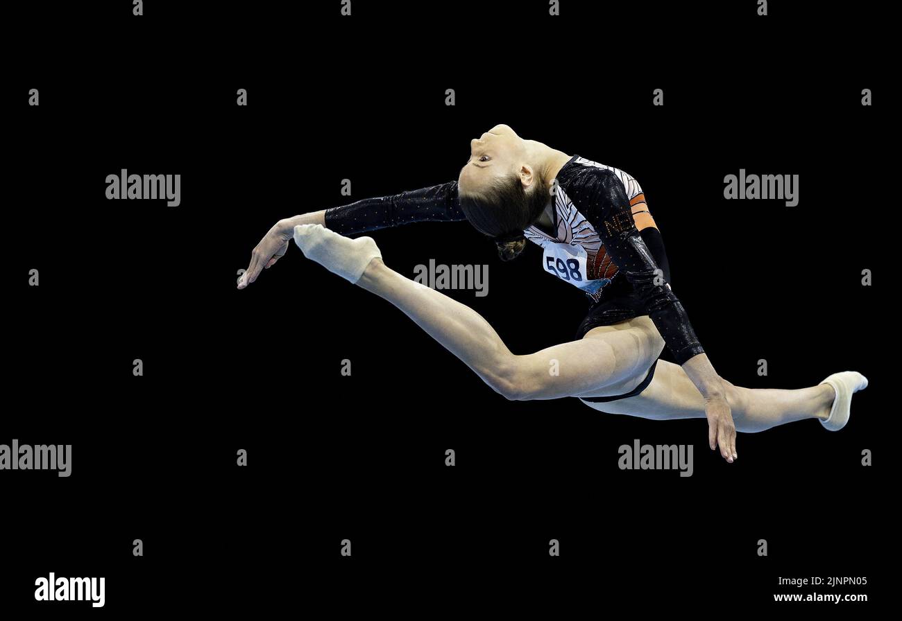 MUNCHEN - Naomi Visser in action during the gymnastics team final (f ...