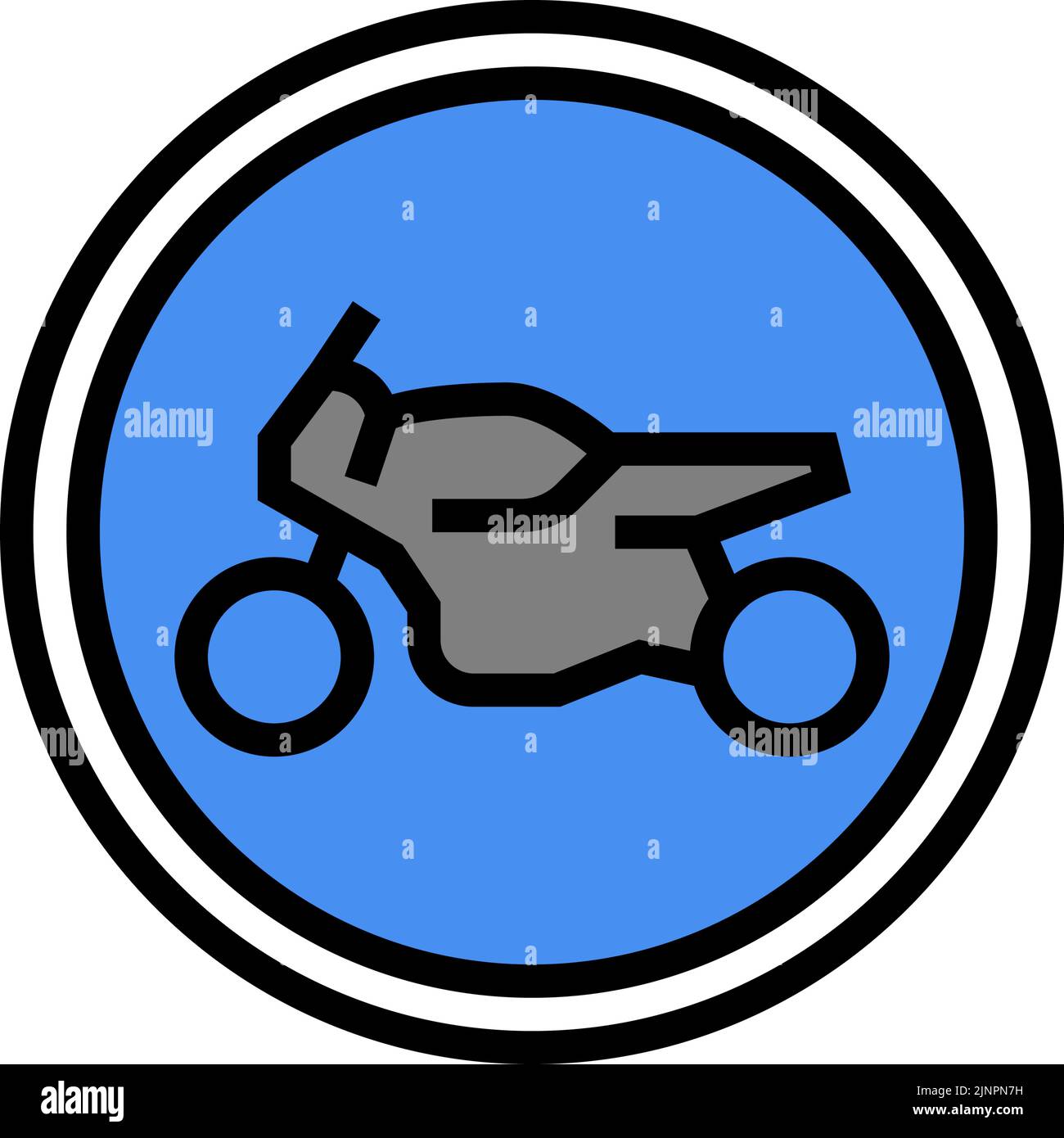 motorcycle road sign color icon vector illustration Stock Vector Image ...