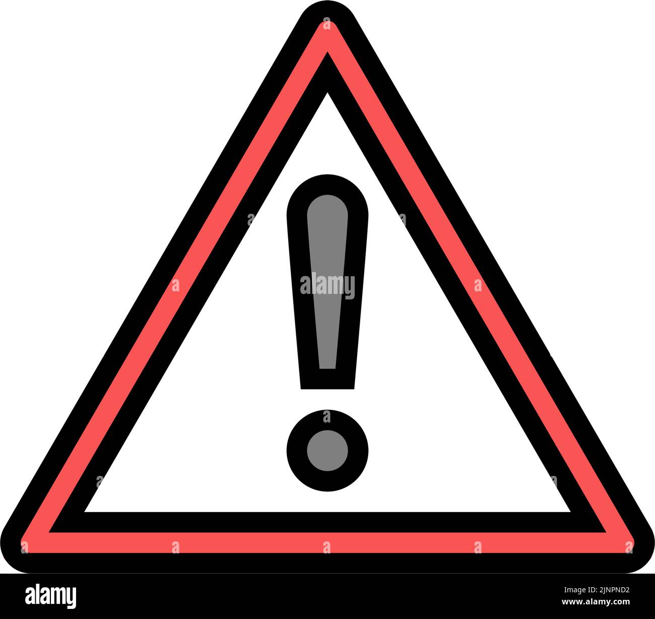 warning road sign color icon vector illustration Stock Vector Image ...
