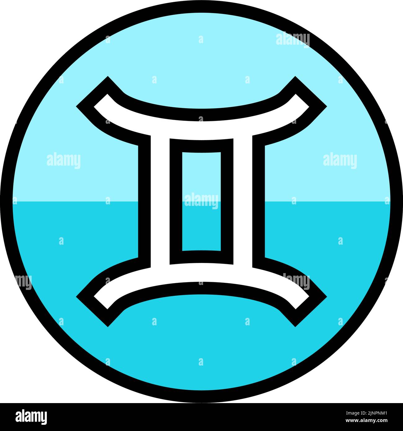 gemini zodiac color icon vector illustration Stock Vector Image & Art ...