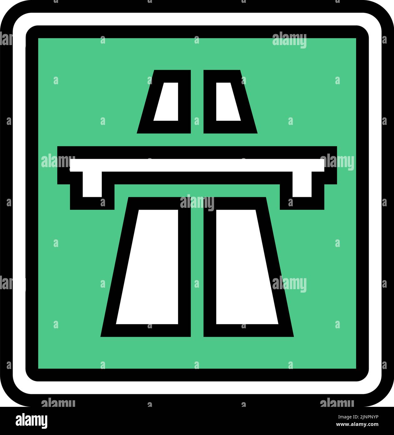 highway road sign color icon vector illustration Stock Vector Image ...