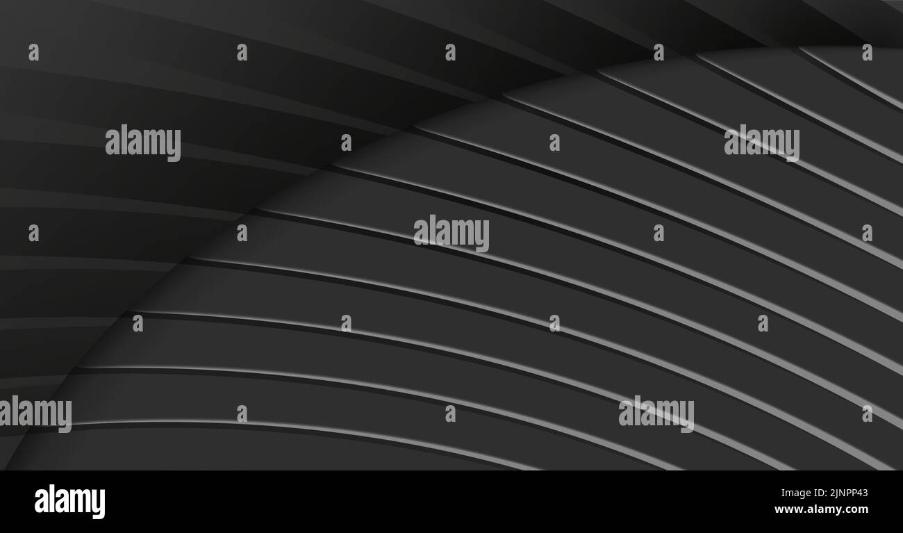 Abstract black background with 3d stripes creating pattern Stock Vector ...