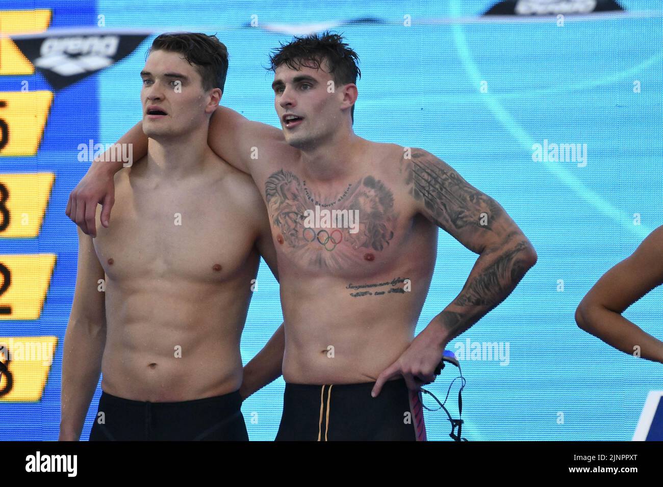 HARRIS Medi and WILBY James (GBR) during the LEN European Swimming ...