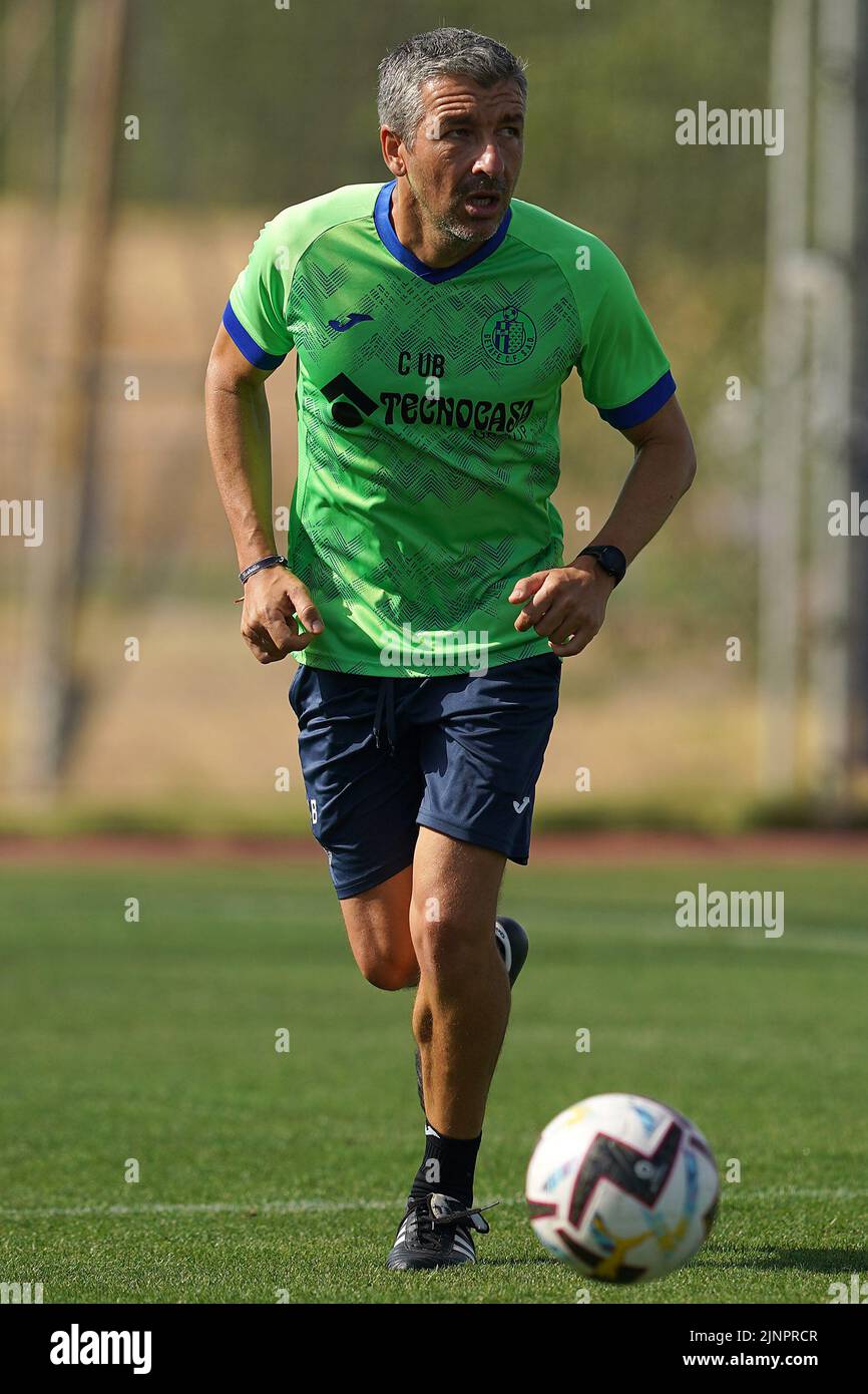 Getafe CF's second coach David Garcia Cubillo during training session ...