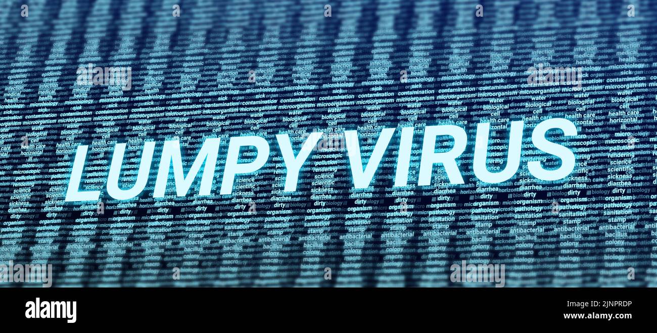 lumpy virus blue bright word on health care related words. health care ...