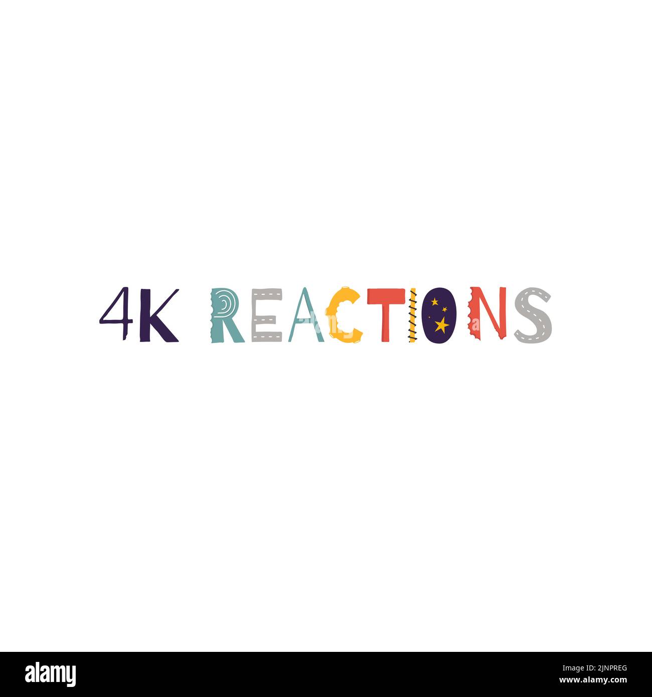 4k reactions vector art illustration celebration sign label with ...