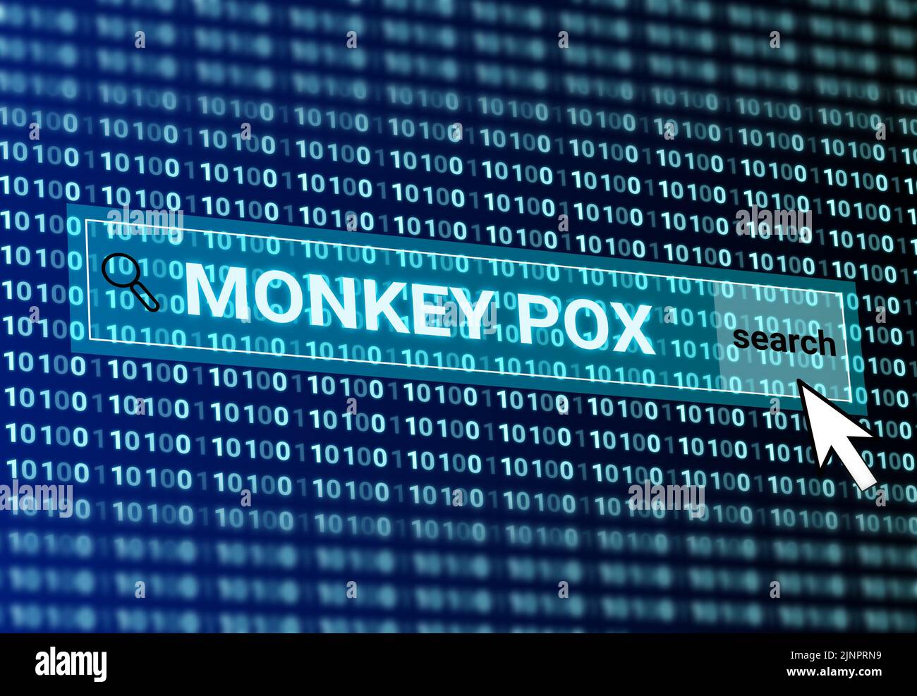 monkey pox search on internet with digital number and click icon ...