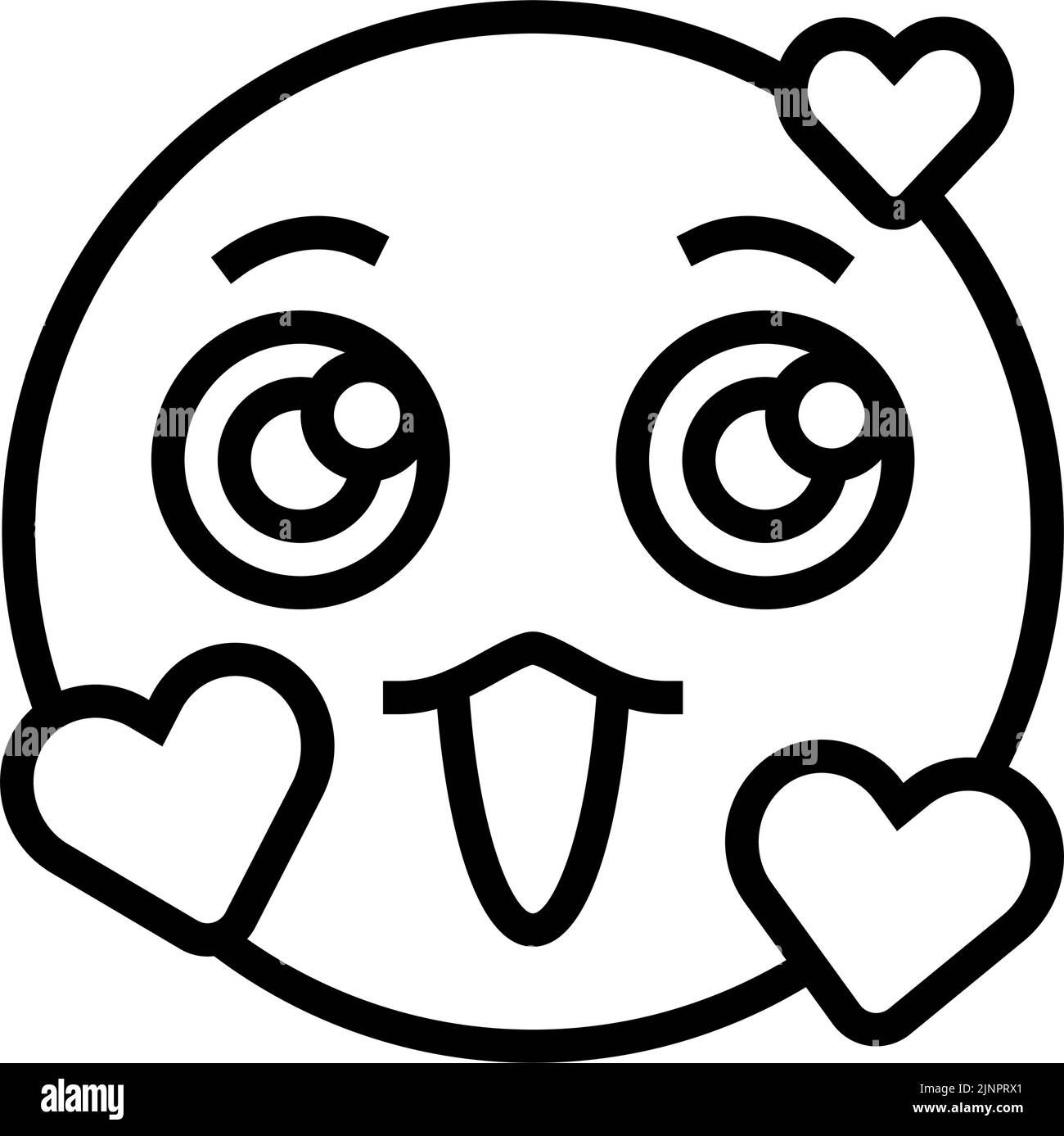 heart emoji line icon vector illustration Stock Vector Image & Art - Alamy