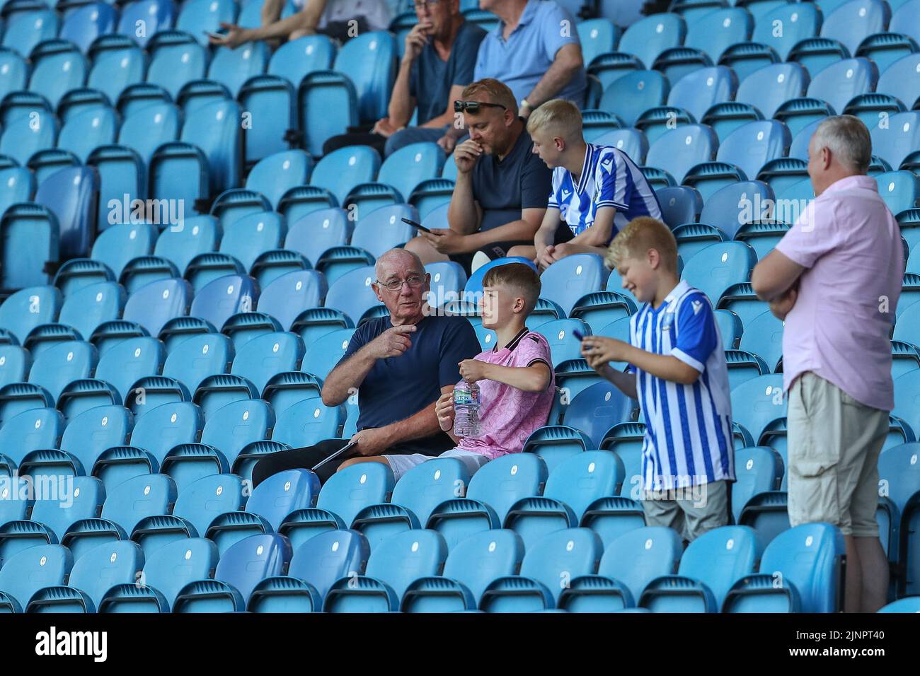 Fans of Sheffield Wednesday arrive at the game prior to kick off Stock ...