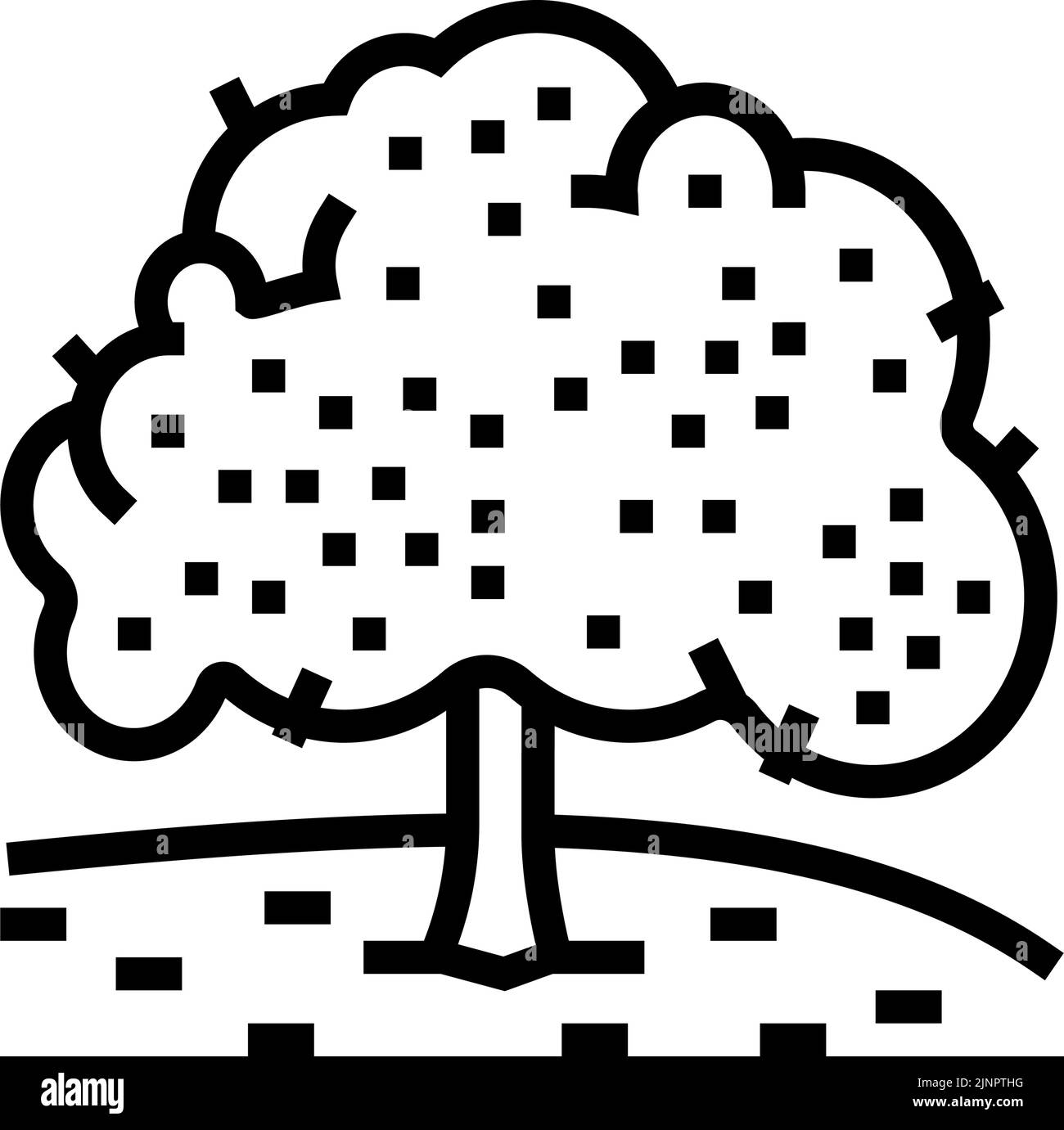 Cherry tree line icon Black and White Stock Photos & Images - Alamy