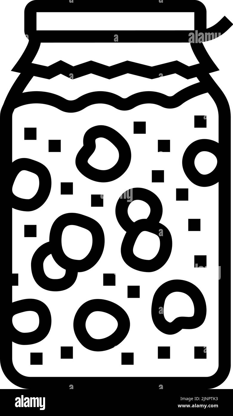 cherry jam line icon vector illustration Stock Vector Image & Art - Alamy