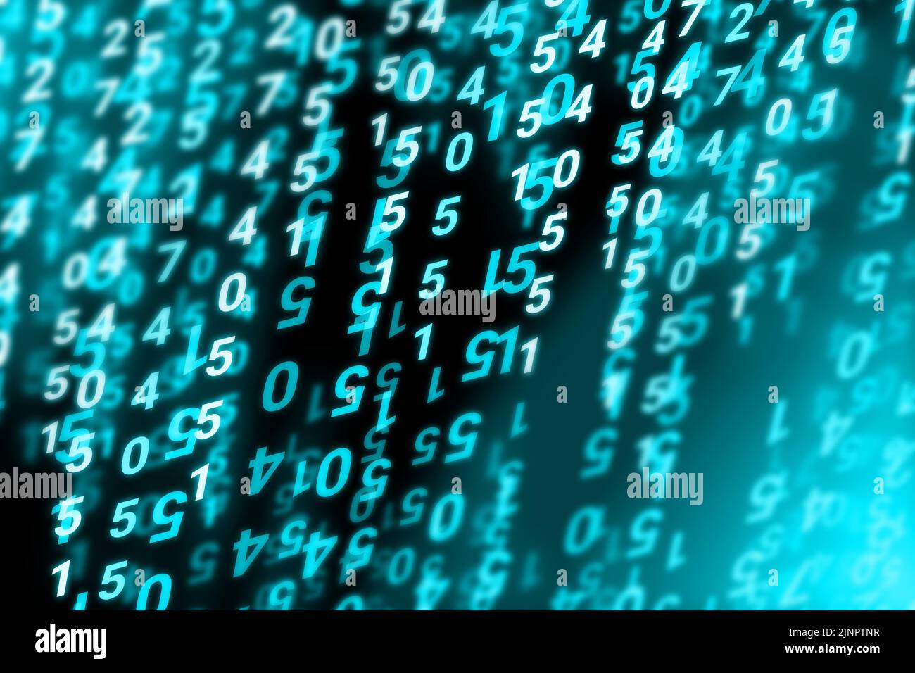 3d blue digital number background illustration with bright light ... 3d blue digital number background illustration with bright light ...