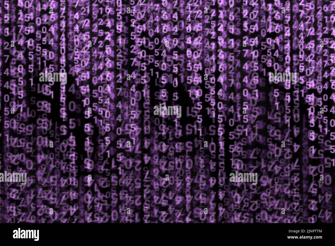 3d pink digital number background illustration with bright light ...