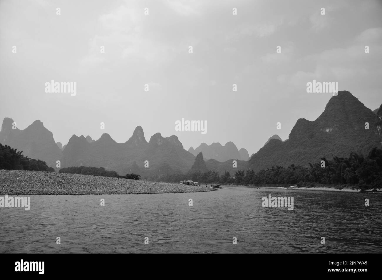 Landscape high cliffs river Black and White Stock Photos & Images - Alamy