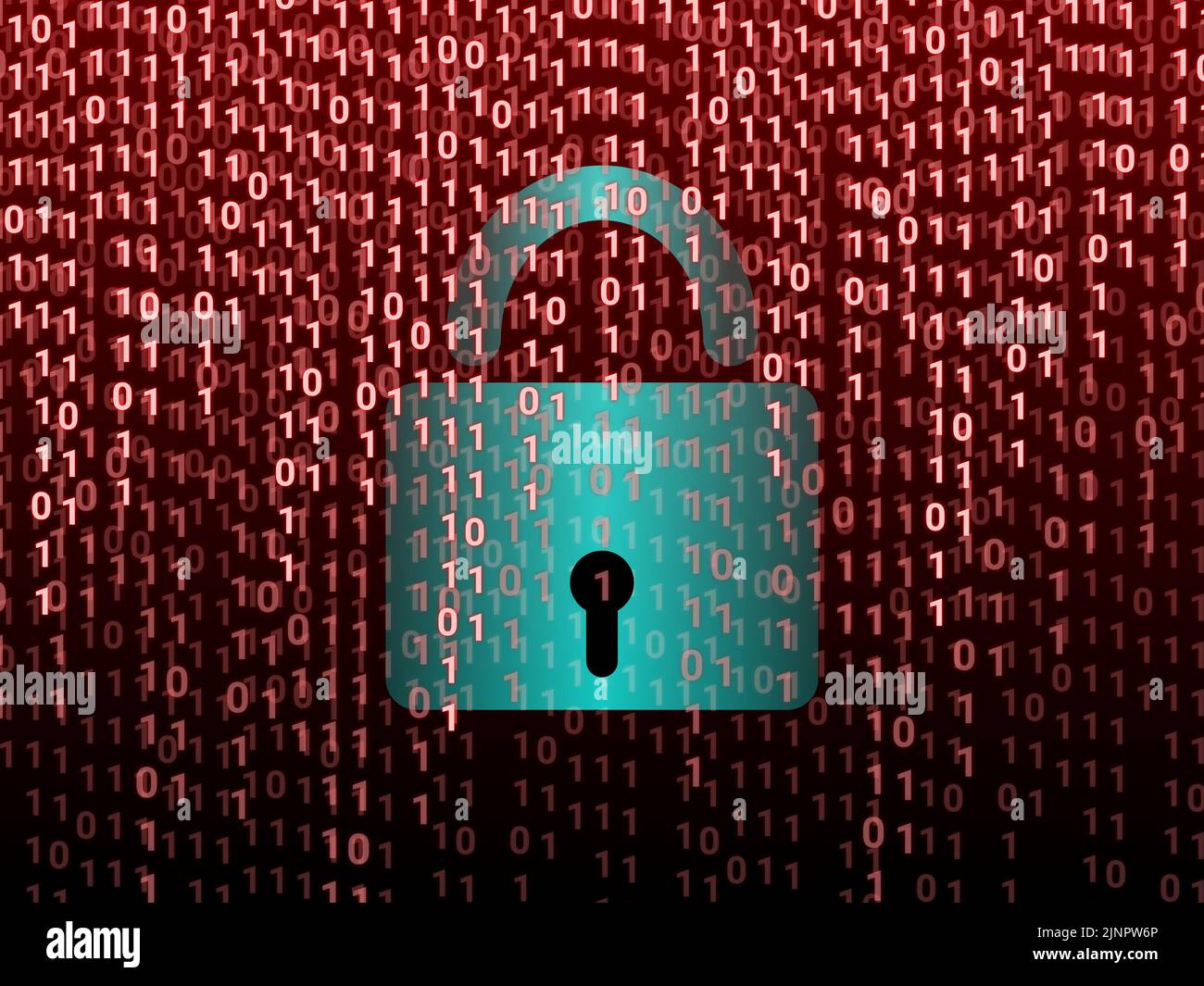 digital lock illustration image with hanging number. concept for ...