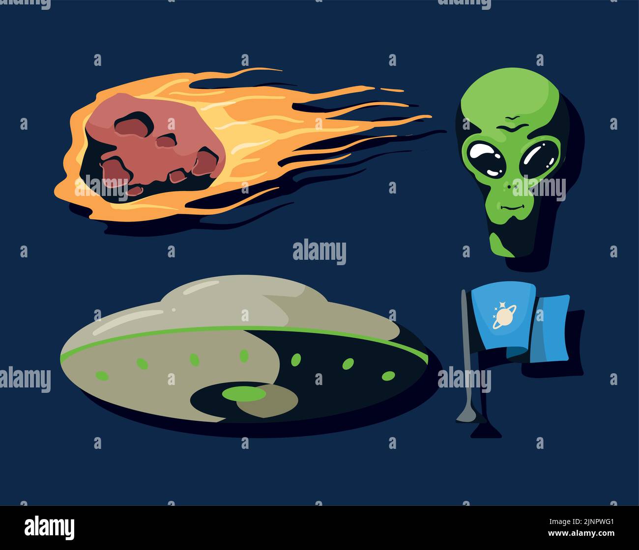 four space outer retro icons Stock Vector Image & Art - Alamy
