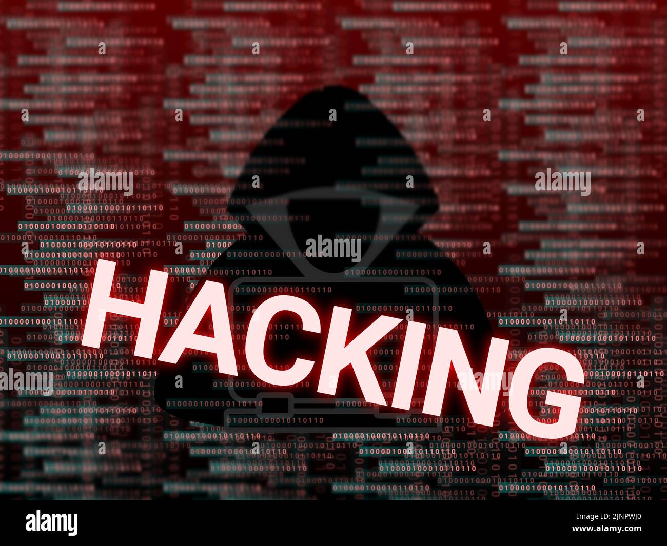Online Fraud Background With Digital Number And Hacker Icon Concept