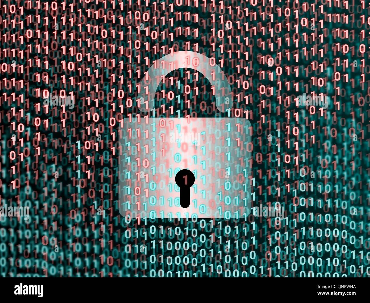 digital lock illustration image with hanging number. concept for ...