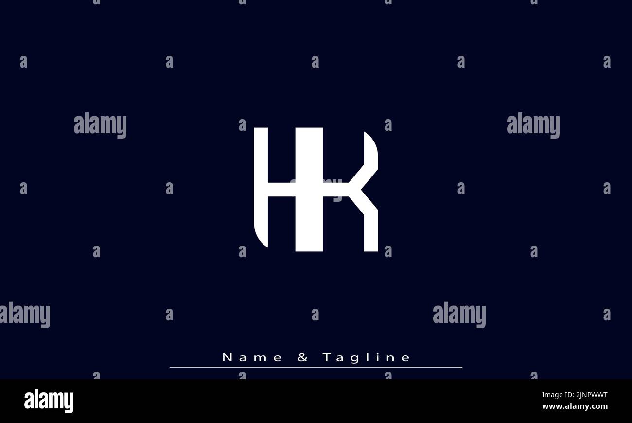 Alphabet letters Initials Monogram logo HK , KH Stock Vector Image & Art - Alamy