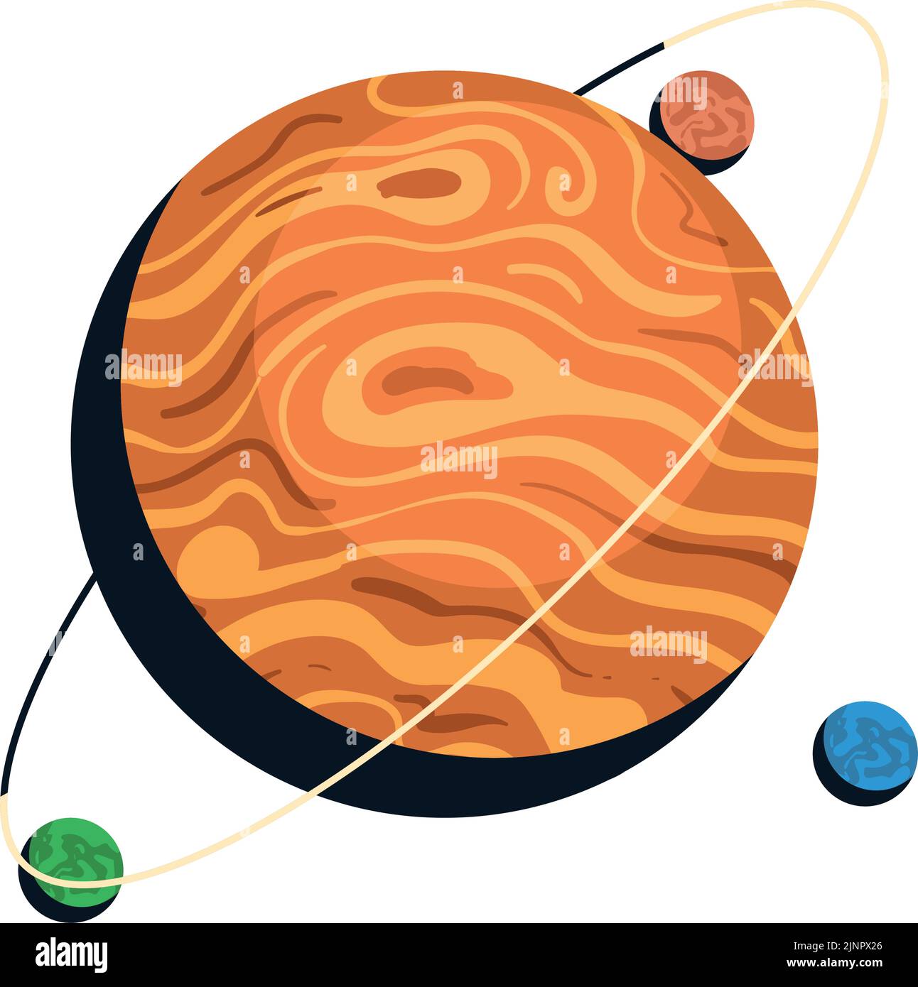 four planets space outer retro Stock Vector Image & Art - Alamy