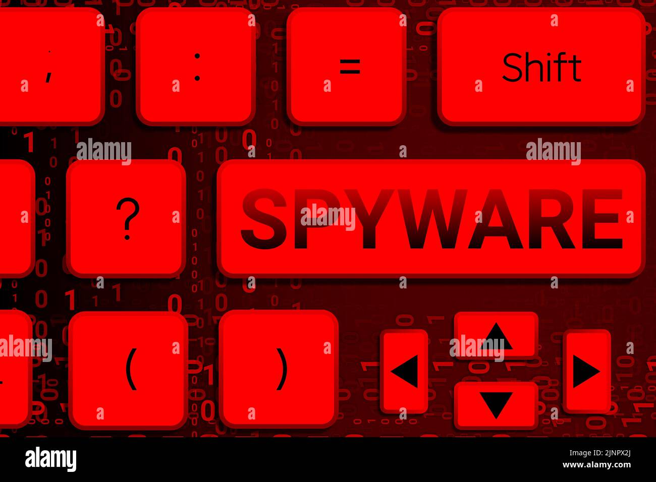 Spyware button on key board and code numbers. concept for online ...